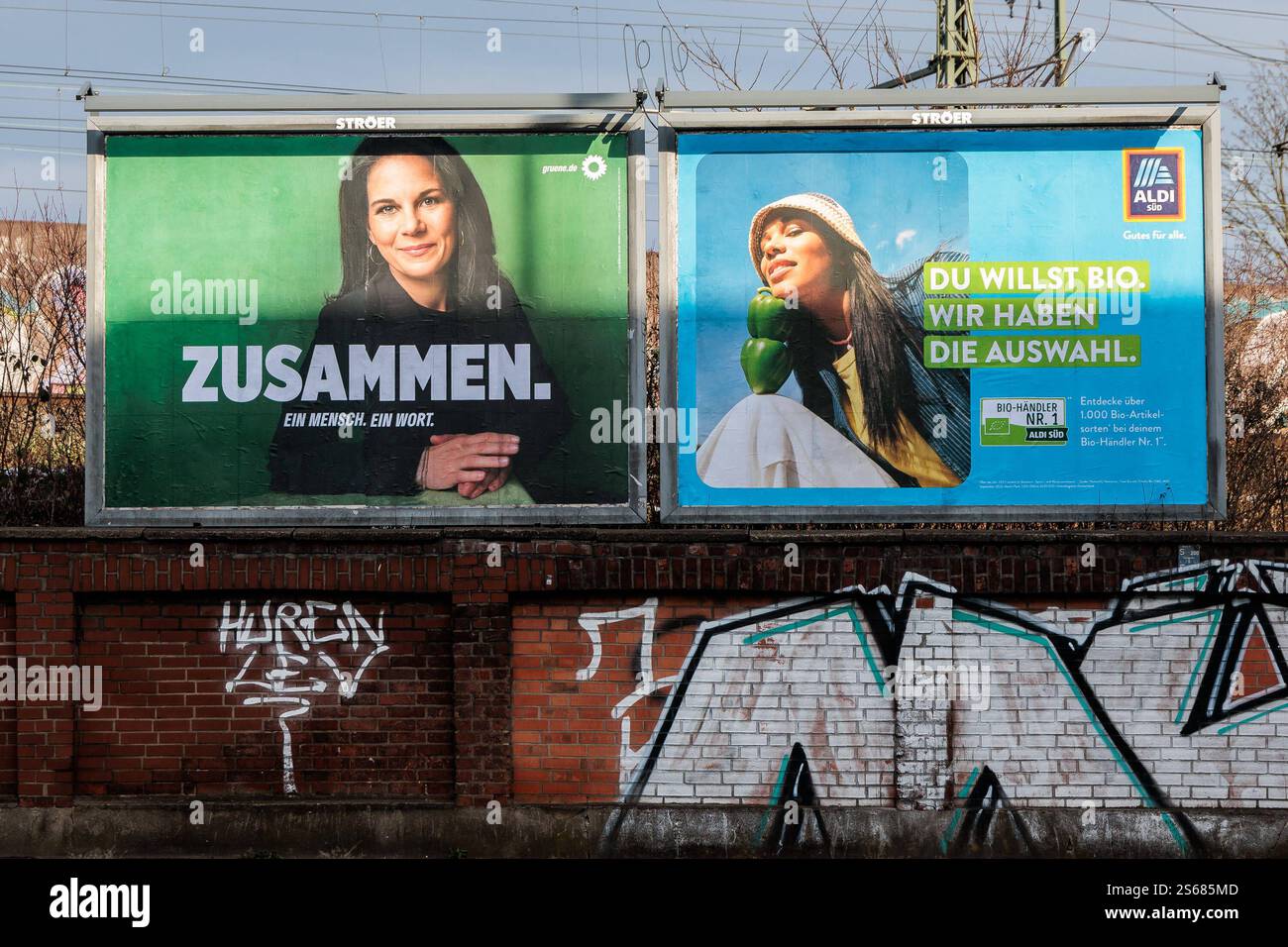 Wahlplakate 14.01.2024 Wahlwerbung Annalena Baerbock Bündnis 90/Die ...