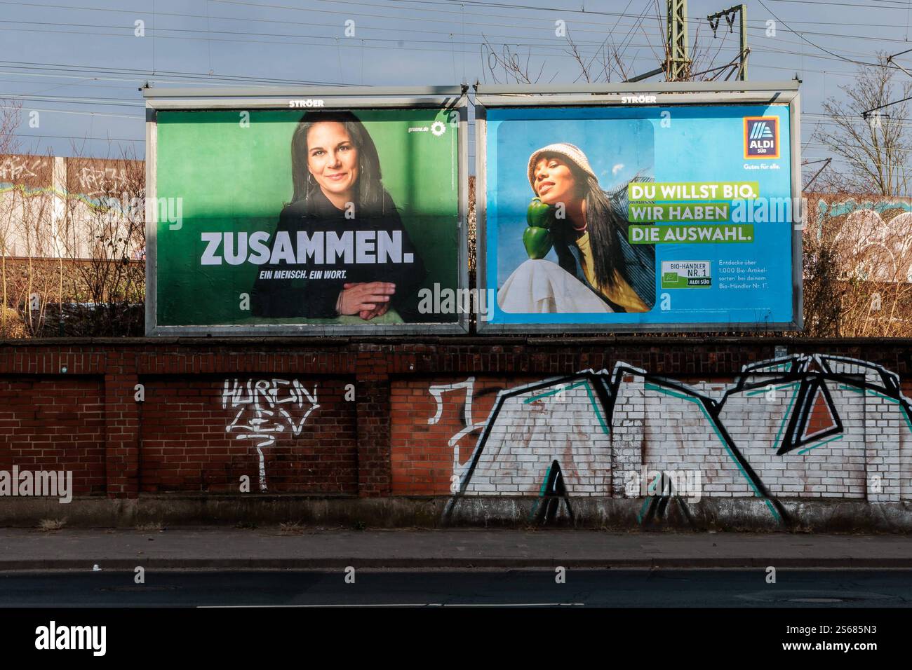 Wahlplakate 14.01.2024 Wahlwerbung Annalena Baerbock Bündnis 90/Die ...