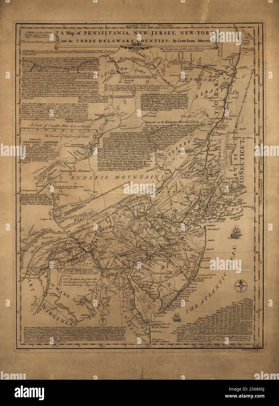 A map of Pensilvania, New-Jersey, New-York, and the three Delaware ...