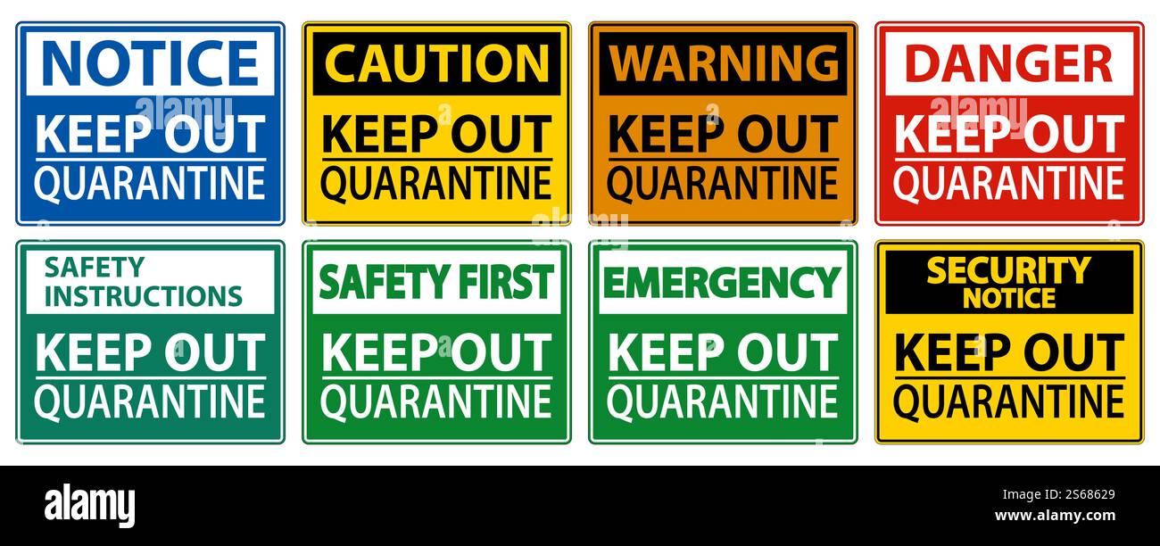 Keep Out Quarantine Sign Isolate On White Background,Vector ...