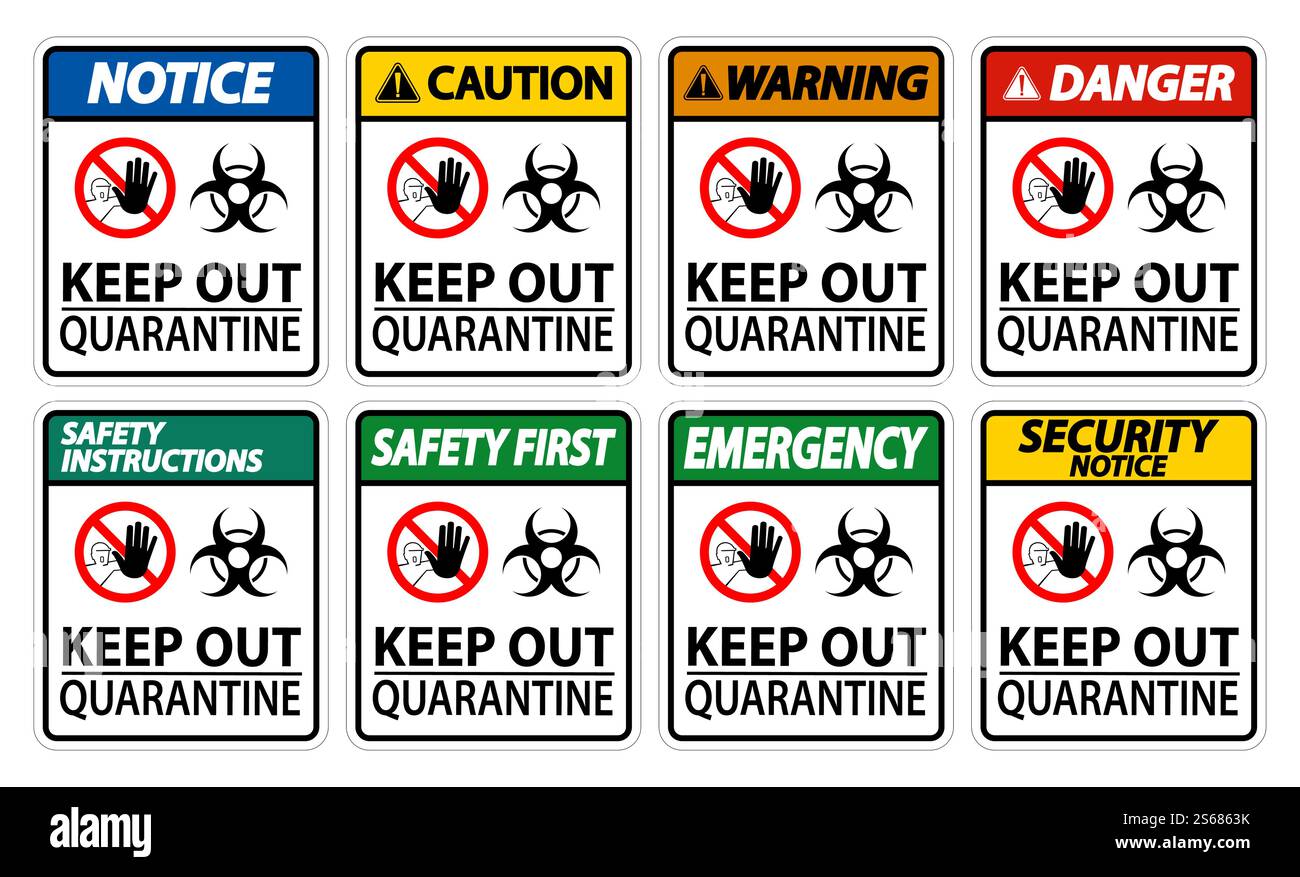 Keep Out Quarantine Sign Isolate On White Background,Vector ...