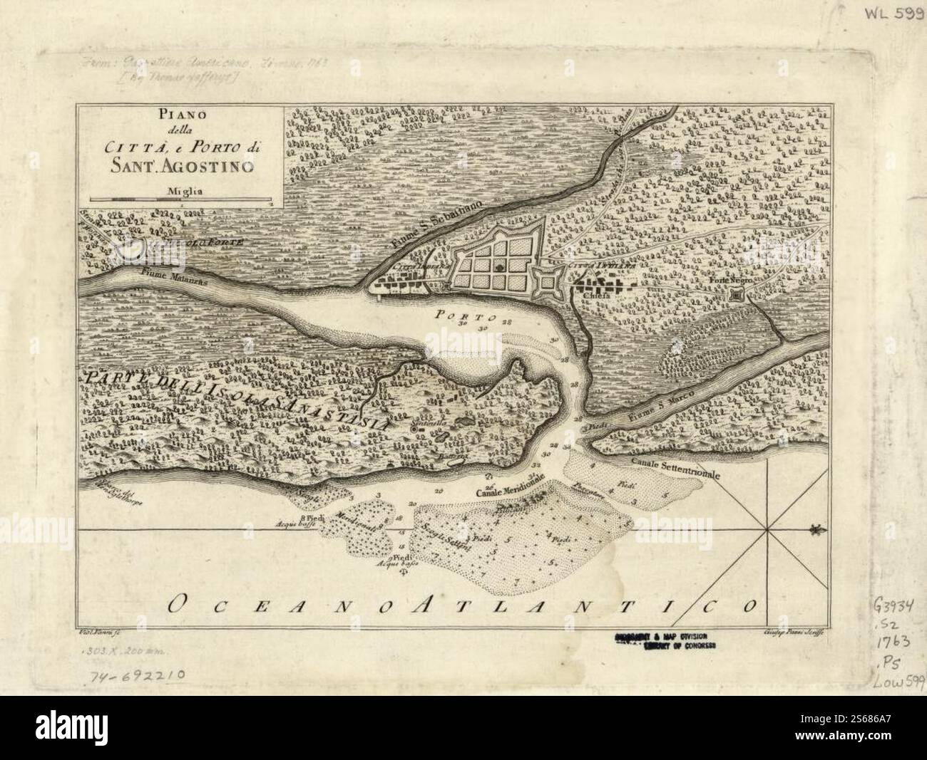 Piano della città, e porto di Sant'. Agostino. 1763 by Vanni Violante ...