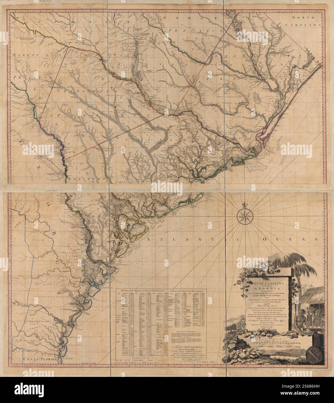 A map of South Carolina and a part of Georgia. Containing the whole sea ...