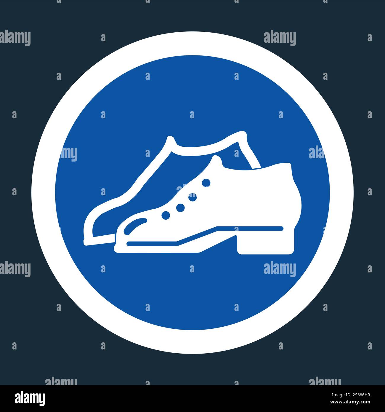 Symbol Enclosed Shoes Are Required In The Manufacturing Area sign on ...