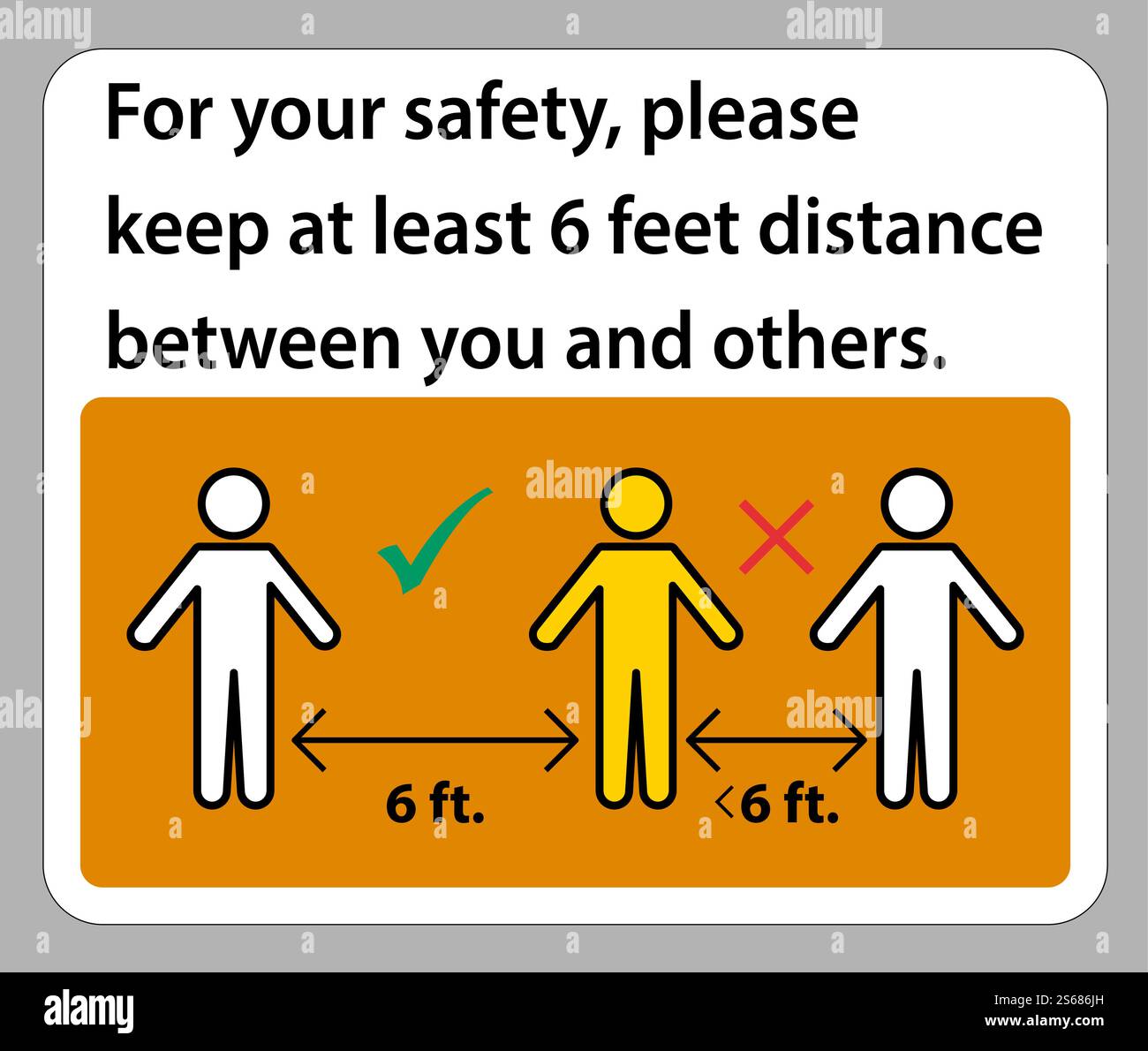Keep 6 Feet Distance,For your safety,please keep at least 6 feet ...