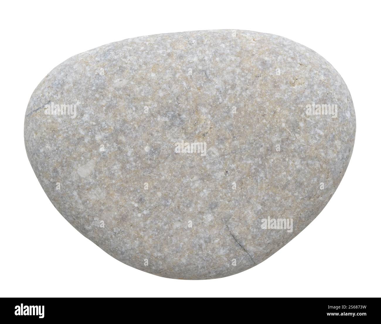 A gray and white rock with white spots on it. The rock is small and has ...