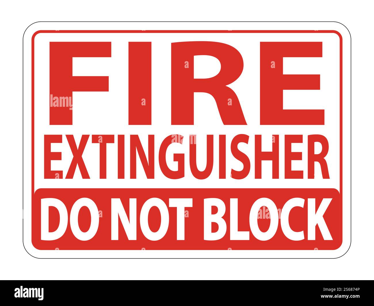 Fire Extinguisher Do Not Block sign Isolate On White Background,Vector ...