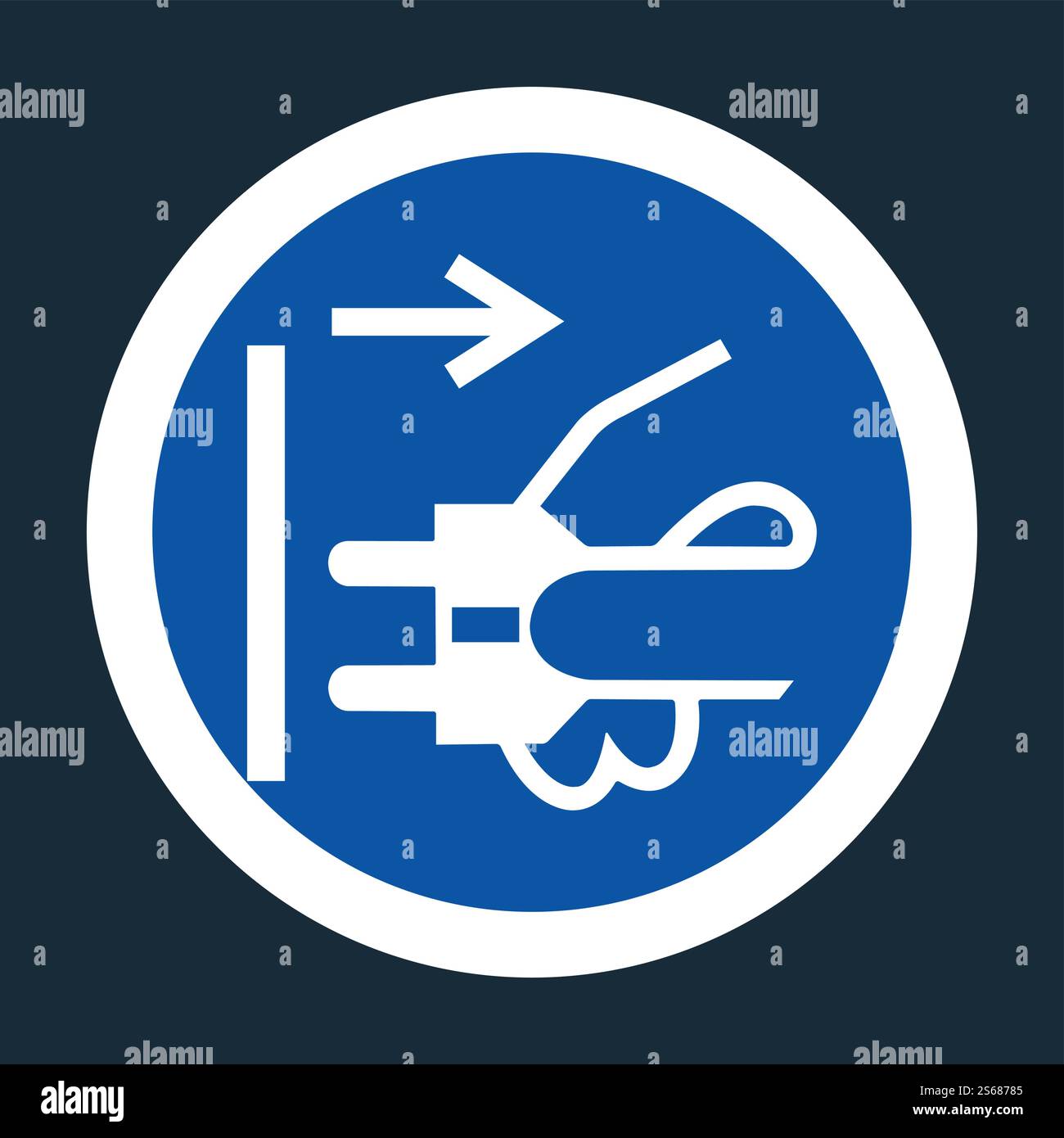 PPE Icon.Disconnect Mains Plug From Electrical Outlet Symbol Sign On ...