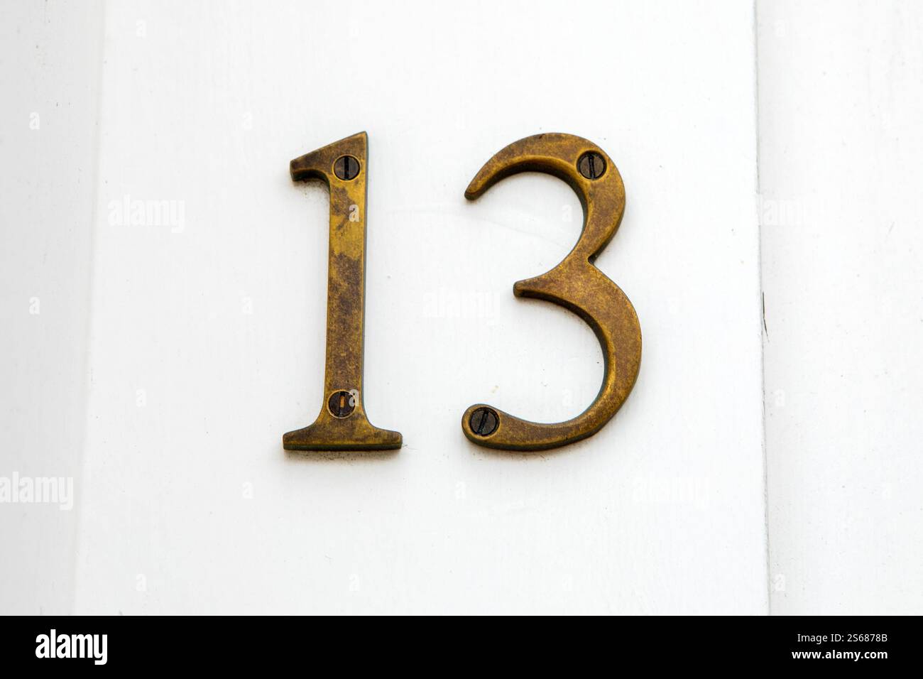Close-up of the number 13 Stock Photo - Alamy