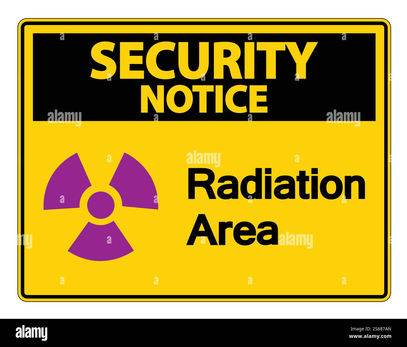 Security notice Radiation Area Symbol Sign on white background,Vector ...