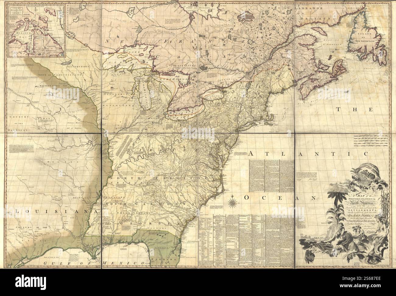 A map of the British colonies in North America, with the roads ...
