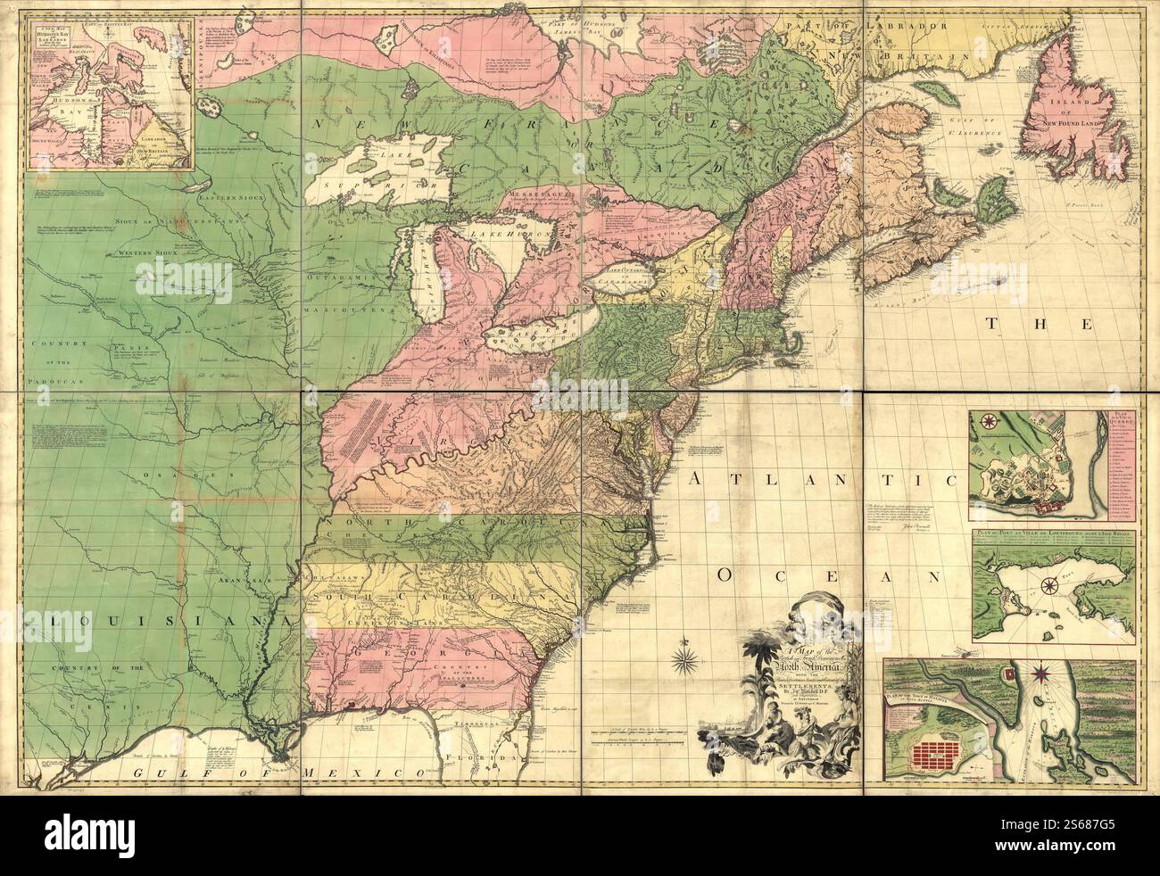 A map of the British and French dominions in North America, with the ...