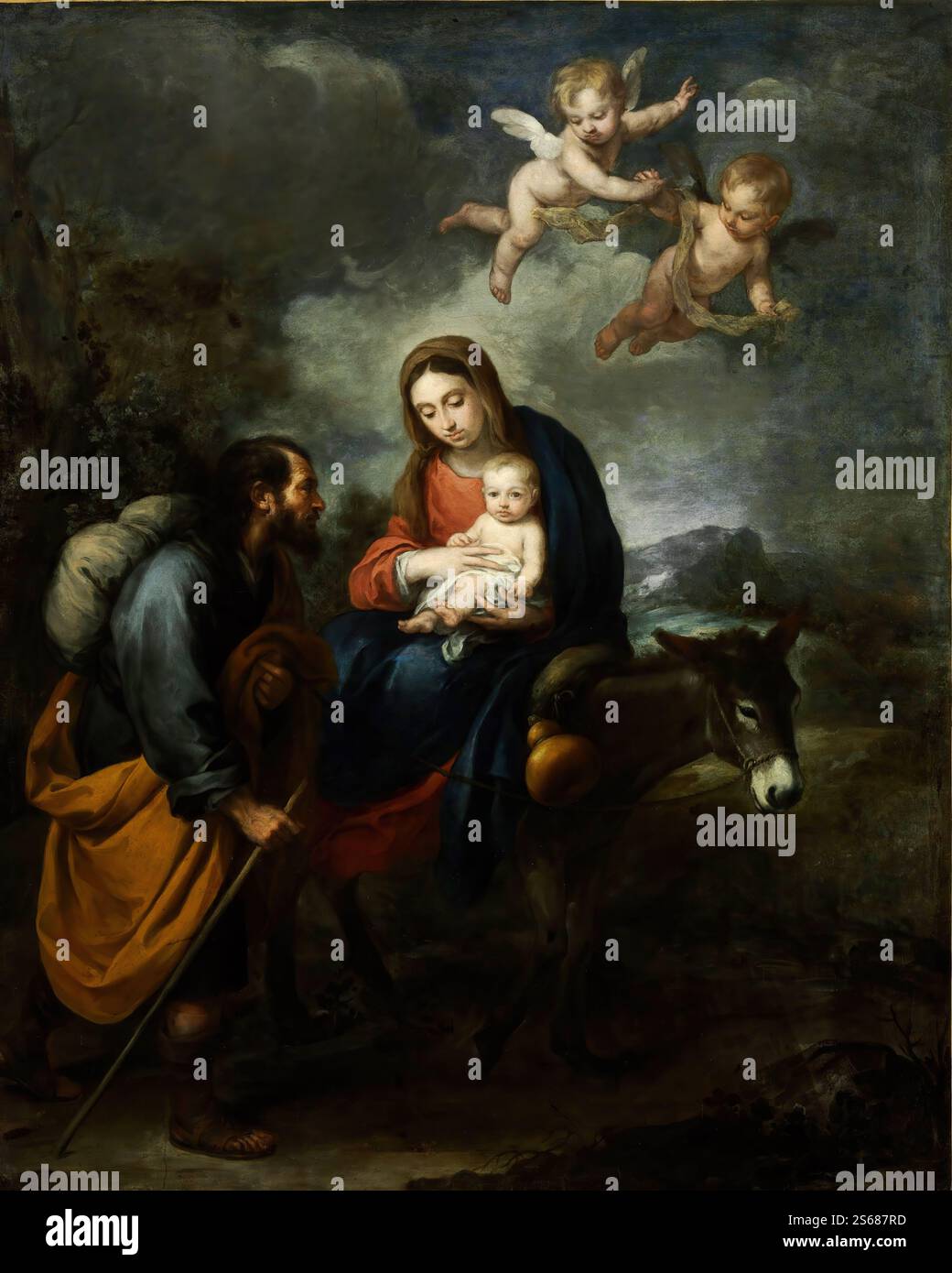 Bartolomé Esteban Murillo - the Flight into Egypt 03 Stock Photo - Alamy