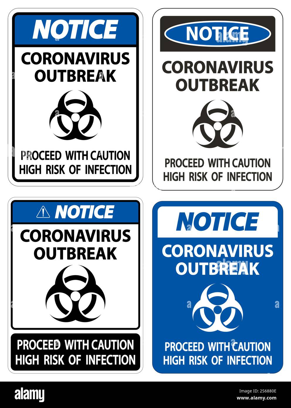 Notice Coronavirus Outbreak Sign Isolate On White Background,Vector ...