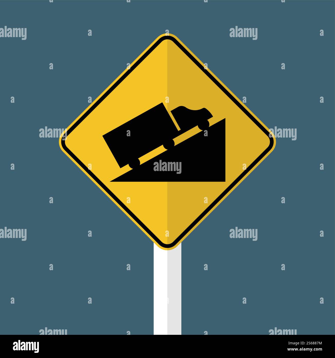 Steep Hill Ascent Signs vector,vector illustration Stock Vector Image ...