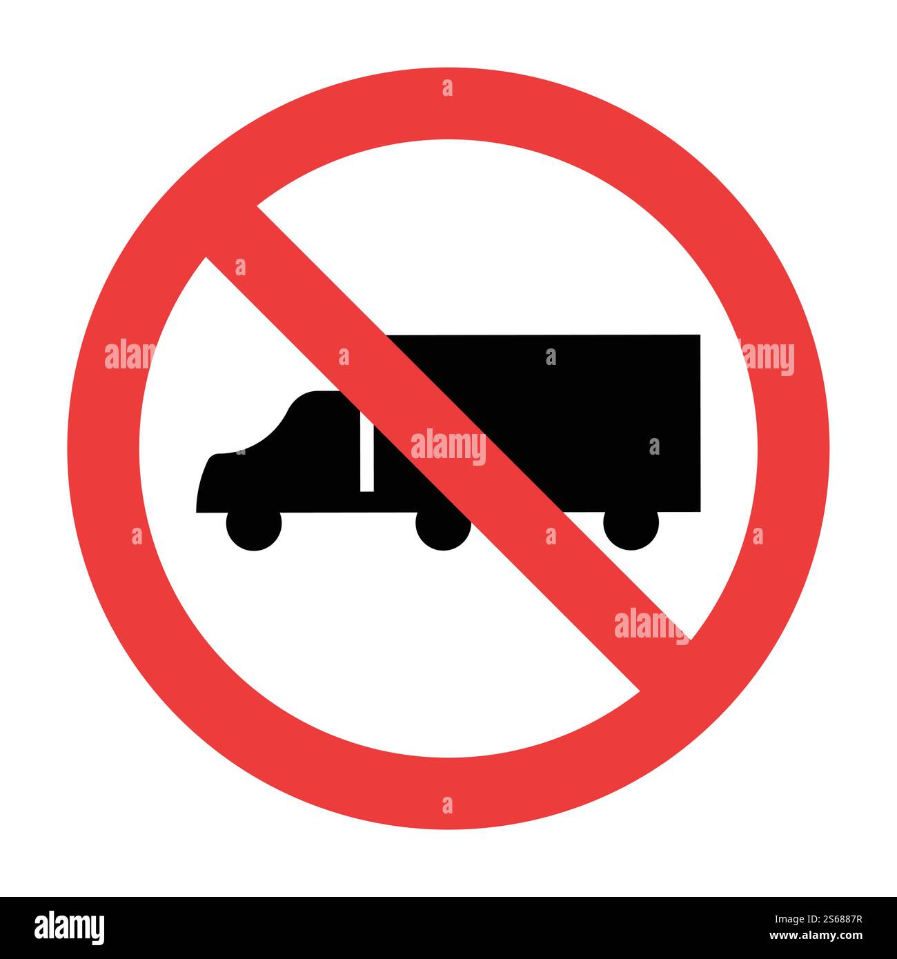 No Trucks Sign on white background,vector illustration Stock Vector ...
