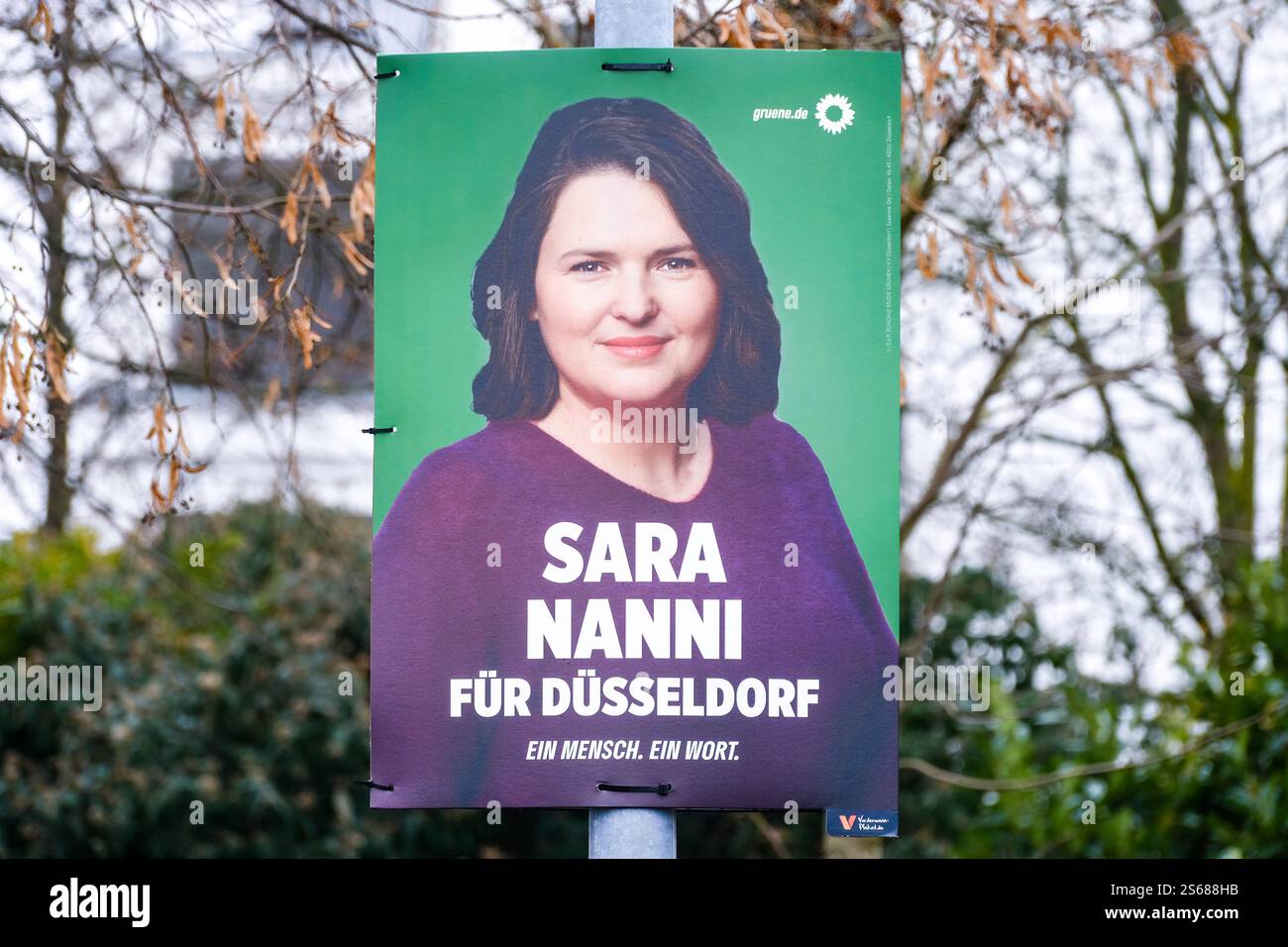 Düsseldorf 16.01.2025 Wahlkampf Wahlkampfplakat Bundestagswahl ...