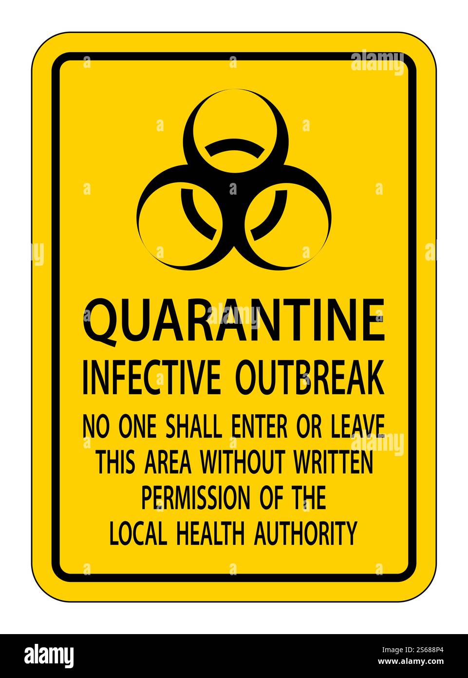 Caution Quarantine Infective Outbreak Sign Isolate on transparent ...