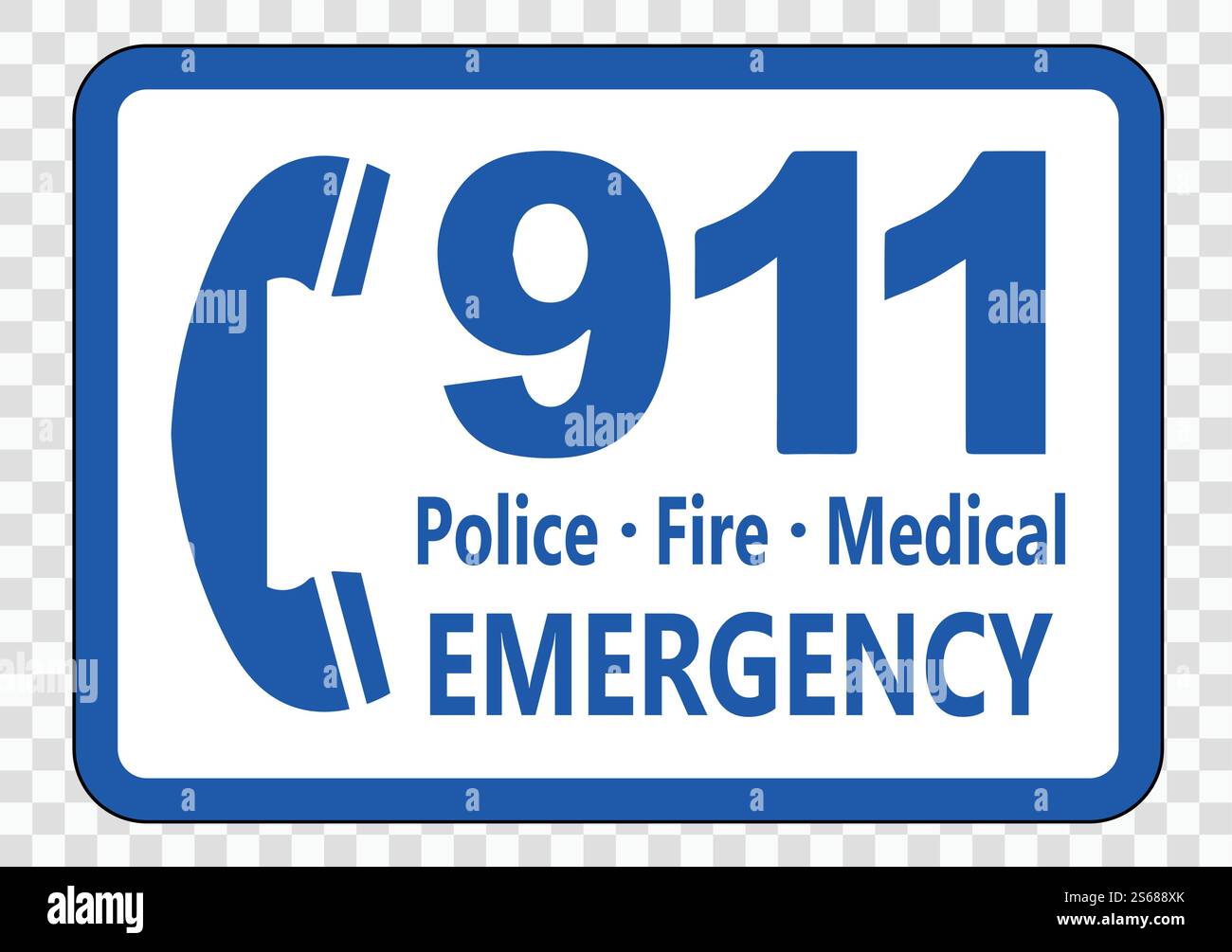 Call 911 Sign on transparent background,vector illustration Stock ...