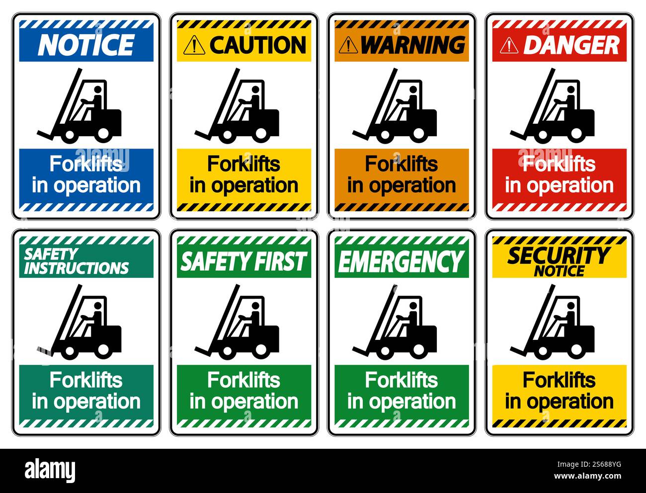 forklifts in operation Symbol Sign Isolate on transparent Background ...
