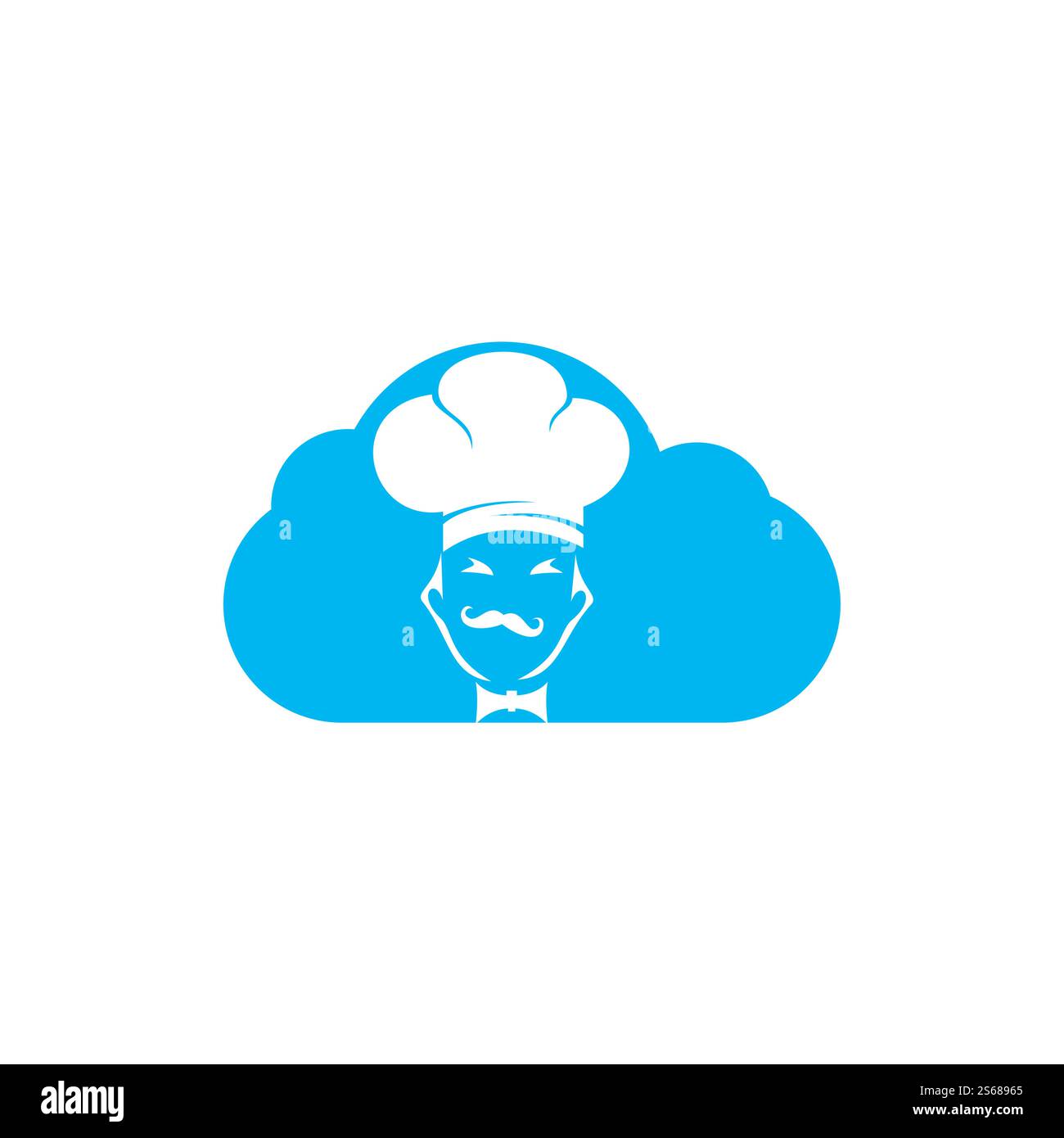 Chef Cloud vector logo design template Stock Vector Image & Art - Alamy