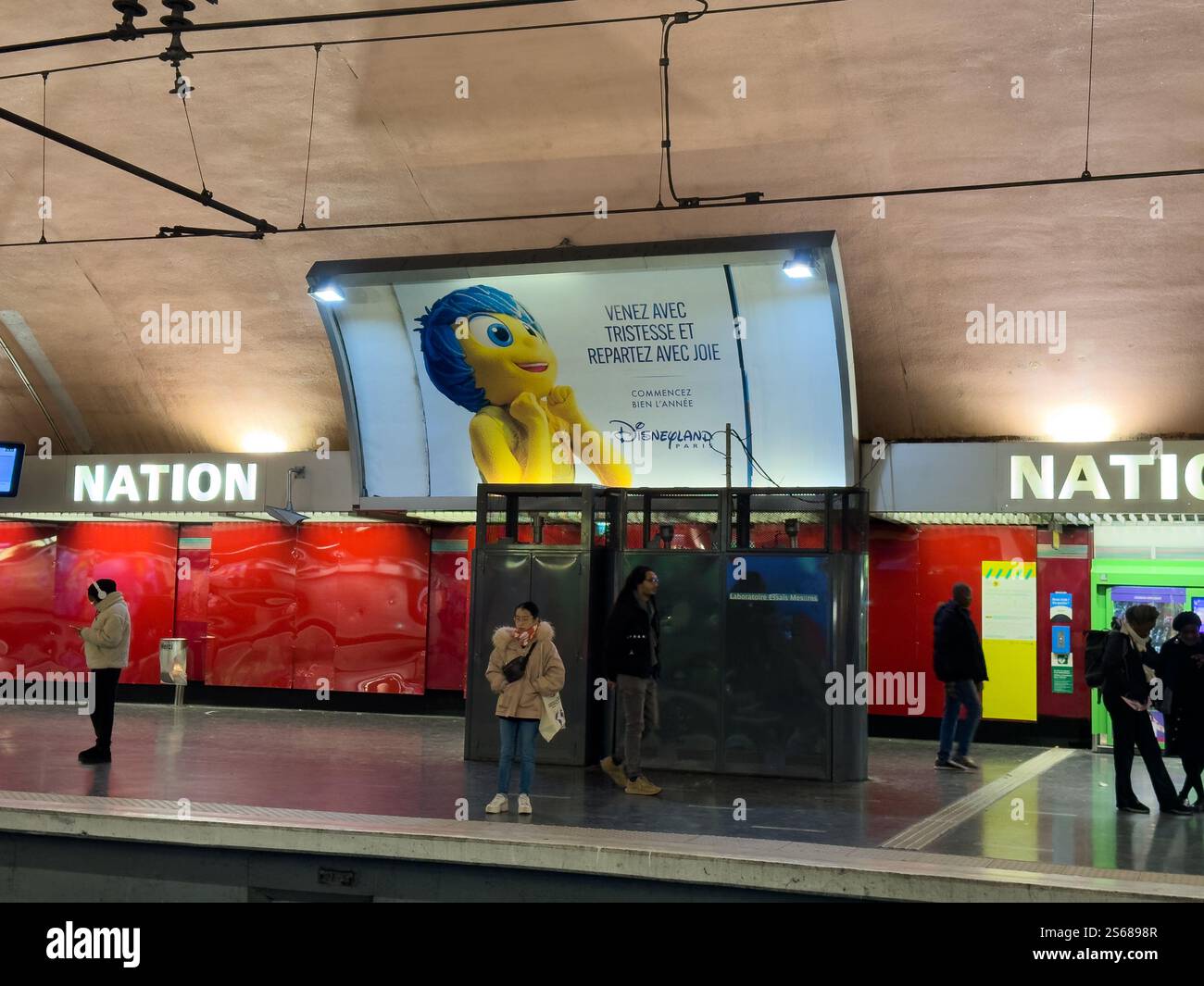 Colorful advertisement at Nation metro station features animated ...