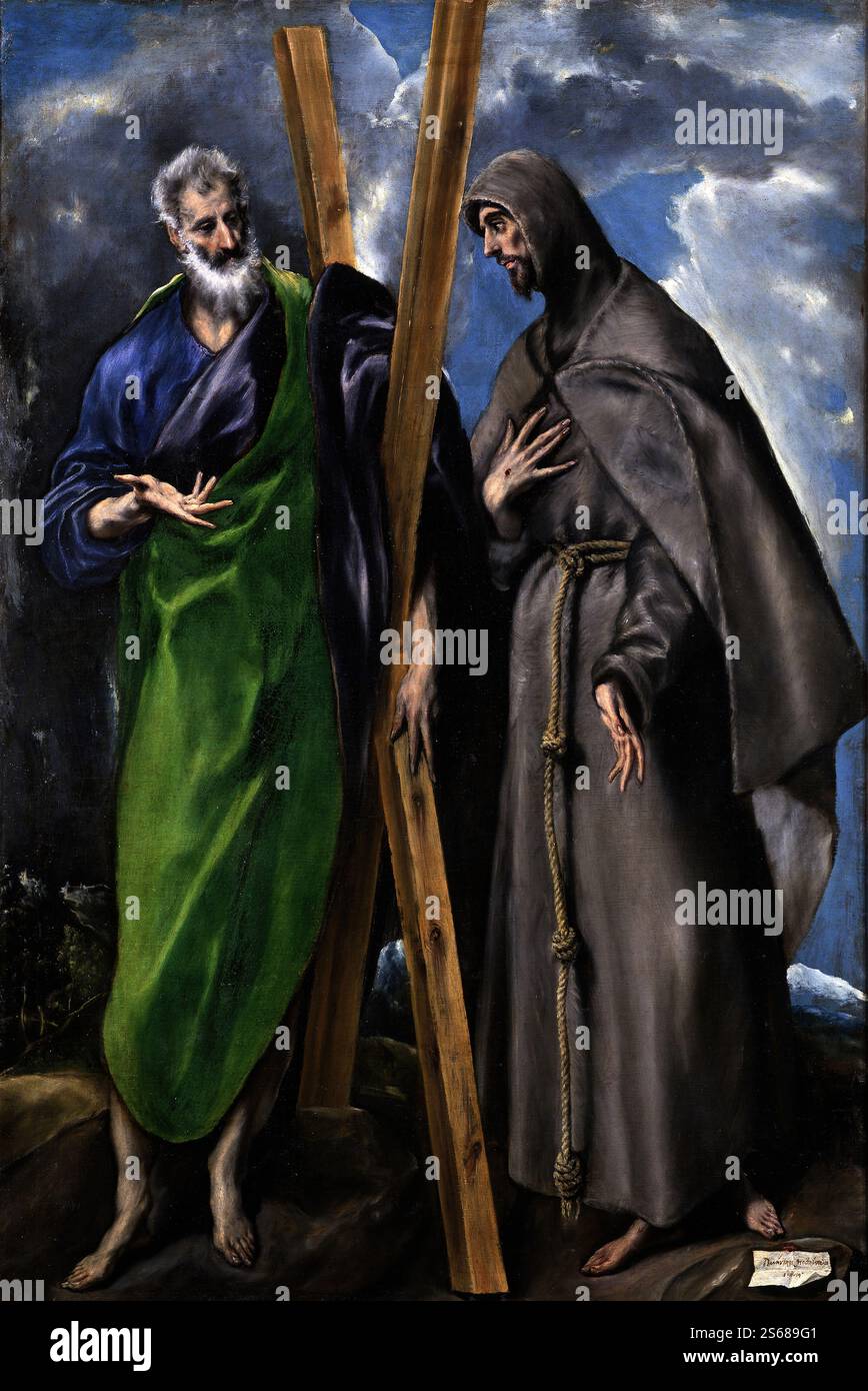 Domínikos Theotokópoulos - El Greco - Saint Andrew and Saint Francis ...