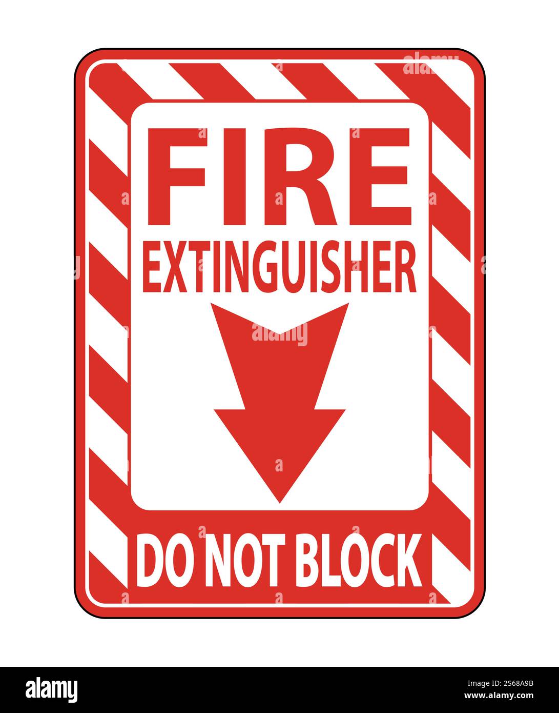 Fire Extinguisher Do Not Block sign Isolate On White Background,Vector ...