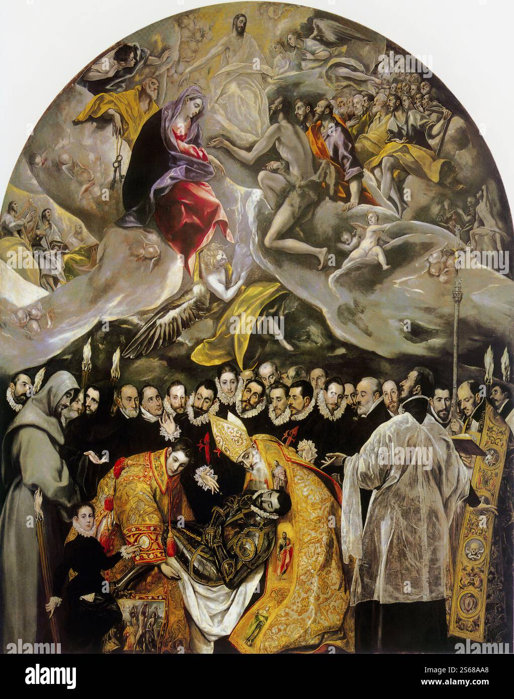 Domínikos Theotokópoulos - El Greco - the Burial of Count Orgaz Stock ...