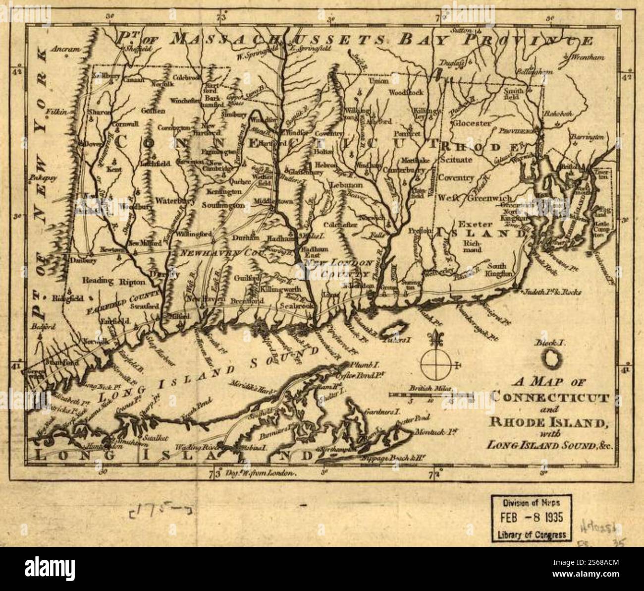 A map of Connecticut and Rhode Island with Long Island Sound, &c. 1776 ...