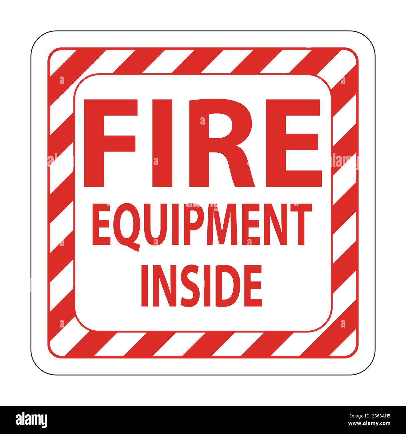 Fire Equipment Inside Label sign on white background,Vector ...