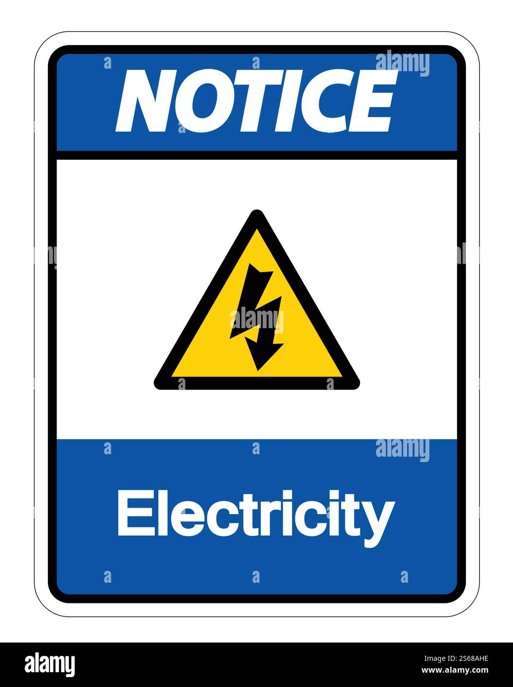 Notice Electricity Symbol Sign Isolate On White Background,Vector ...