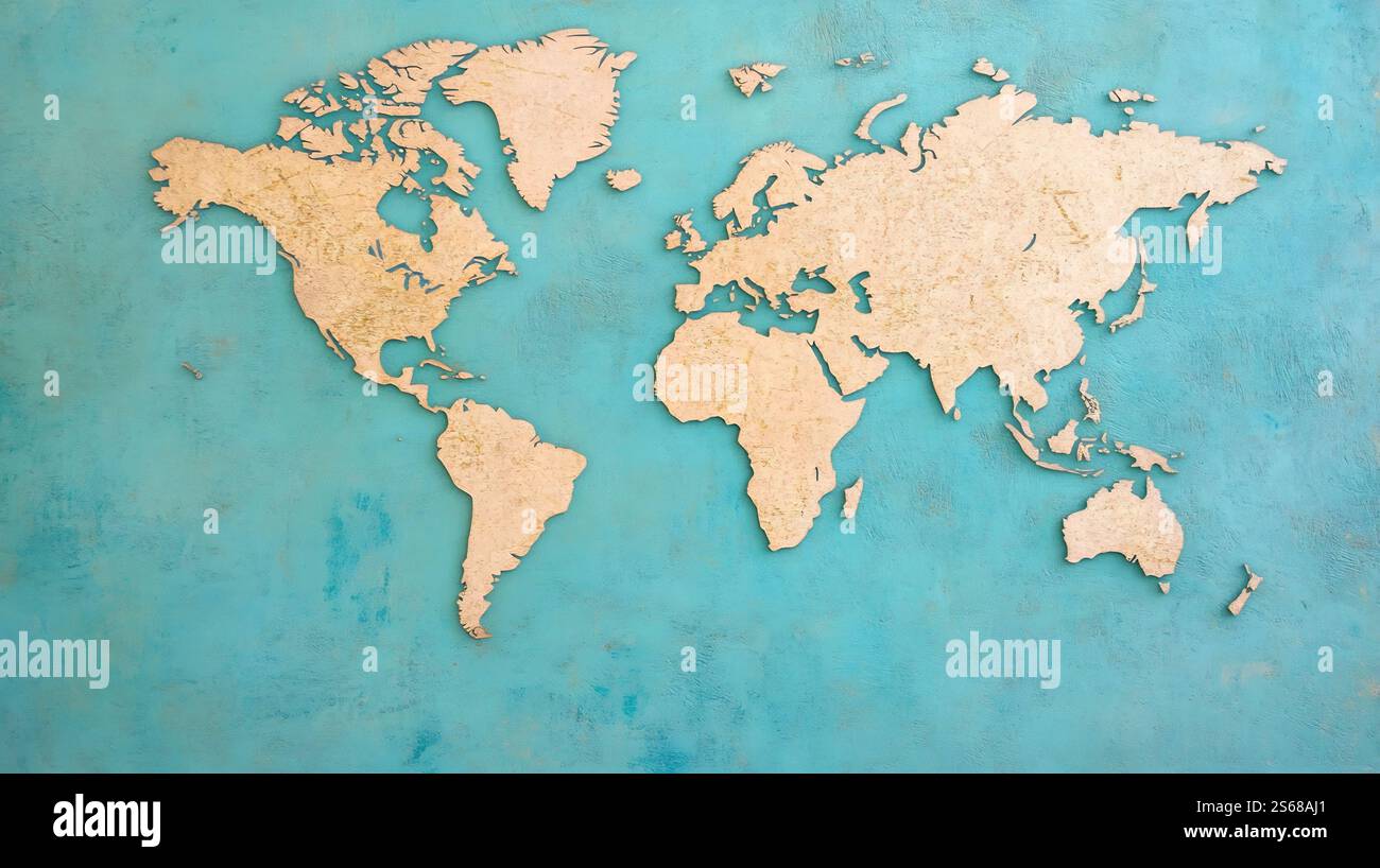 Iconic World Map with Colorful Pins Marking Popular Travel Destinations ...