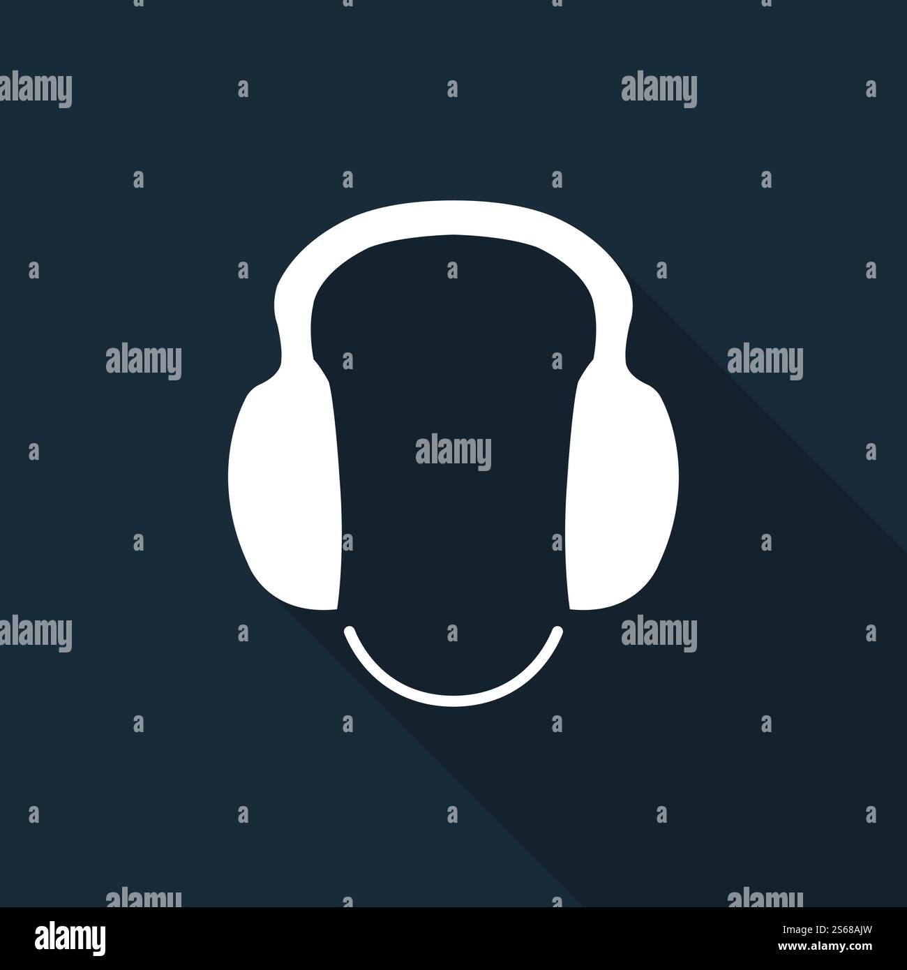 Symbol Wear Ear Protection Sign On Black Background Vector Illustration
