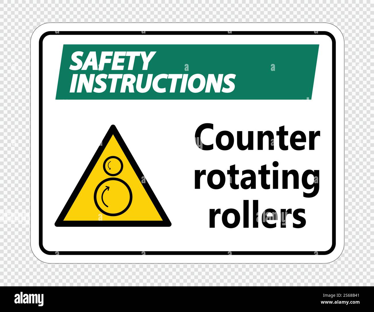 counter rotating rollers sign on transparent background Stock Vector ...