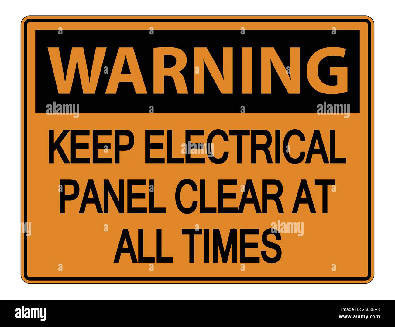 Warning Keep Electrical Panel Clear at all Times Sign on white ...