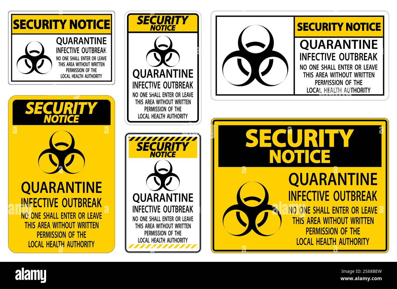 Security Notice Quarantine Infective Outbreak Sign Isolate on ...