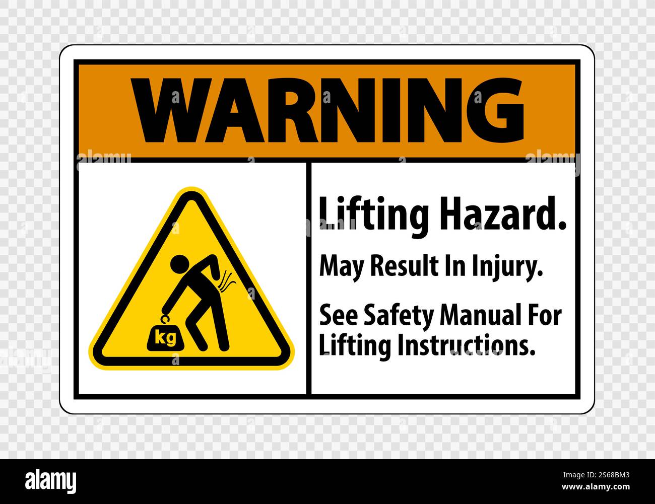 Lifting Hazard,May Result In Injury, See Safety Manual For Lifting ...