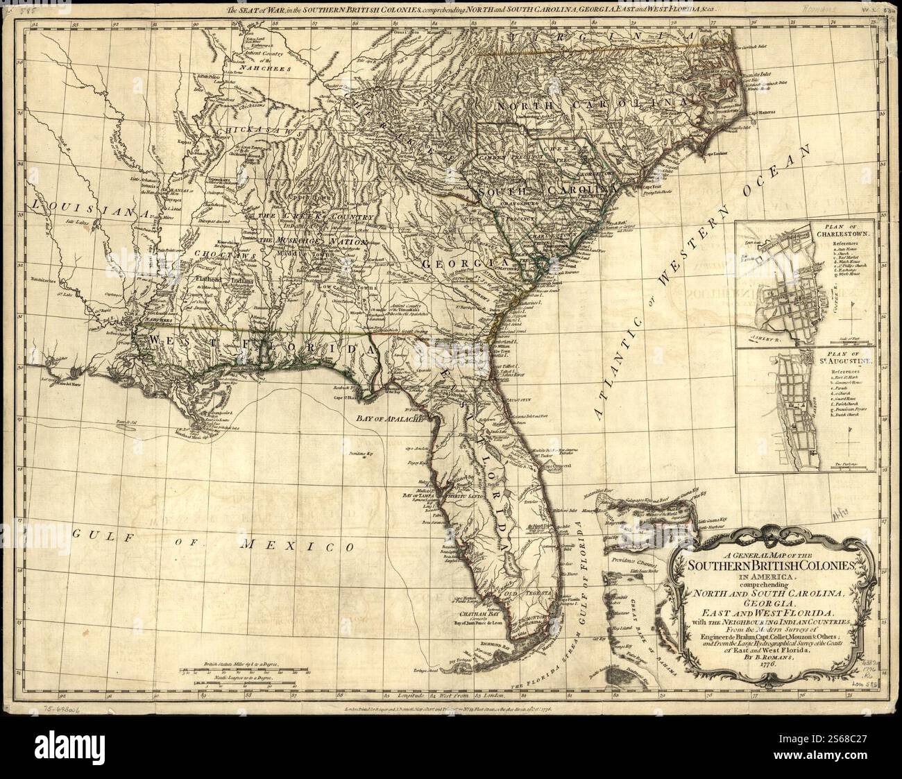 Southern colonies map hi-res stock photography and images - Alamy