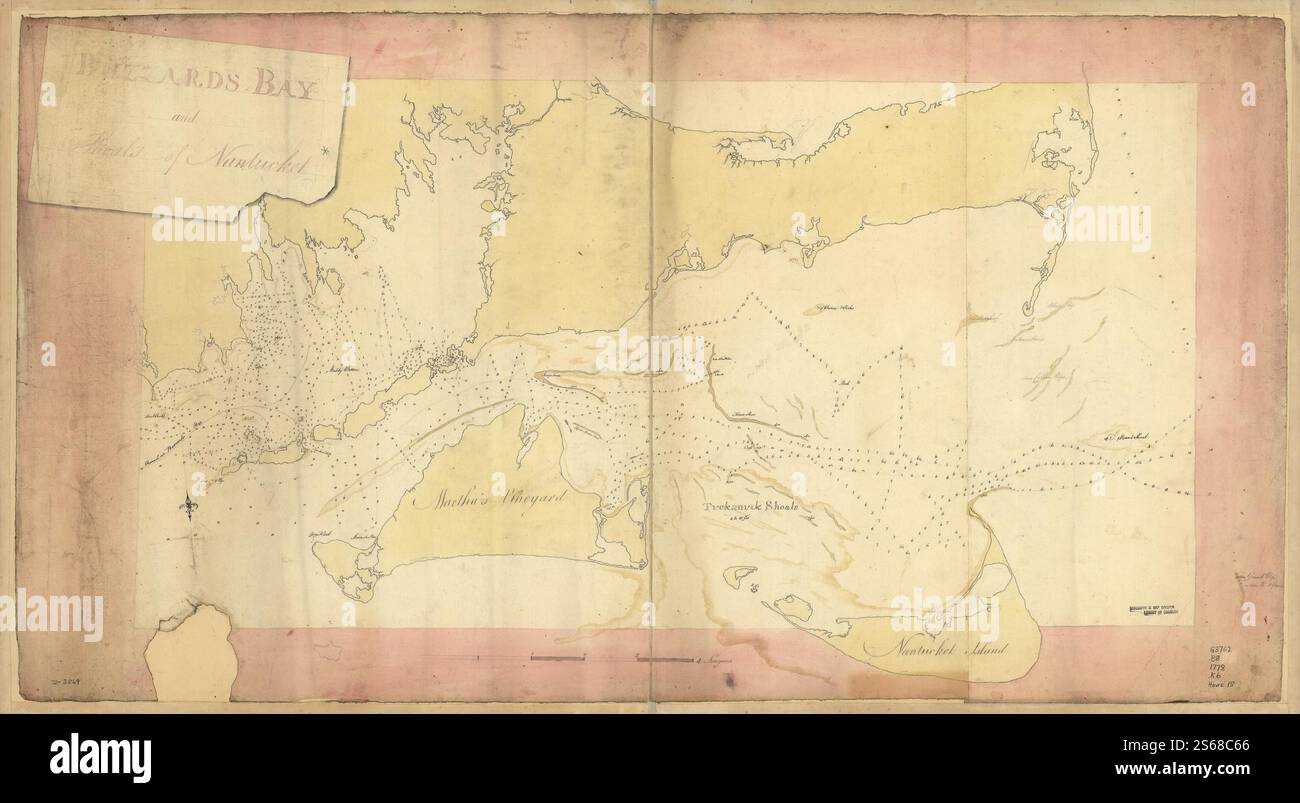 Buzzards Bay and shoals of Nantucket. 1778 by Knight John Stock Photo ...