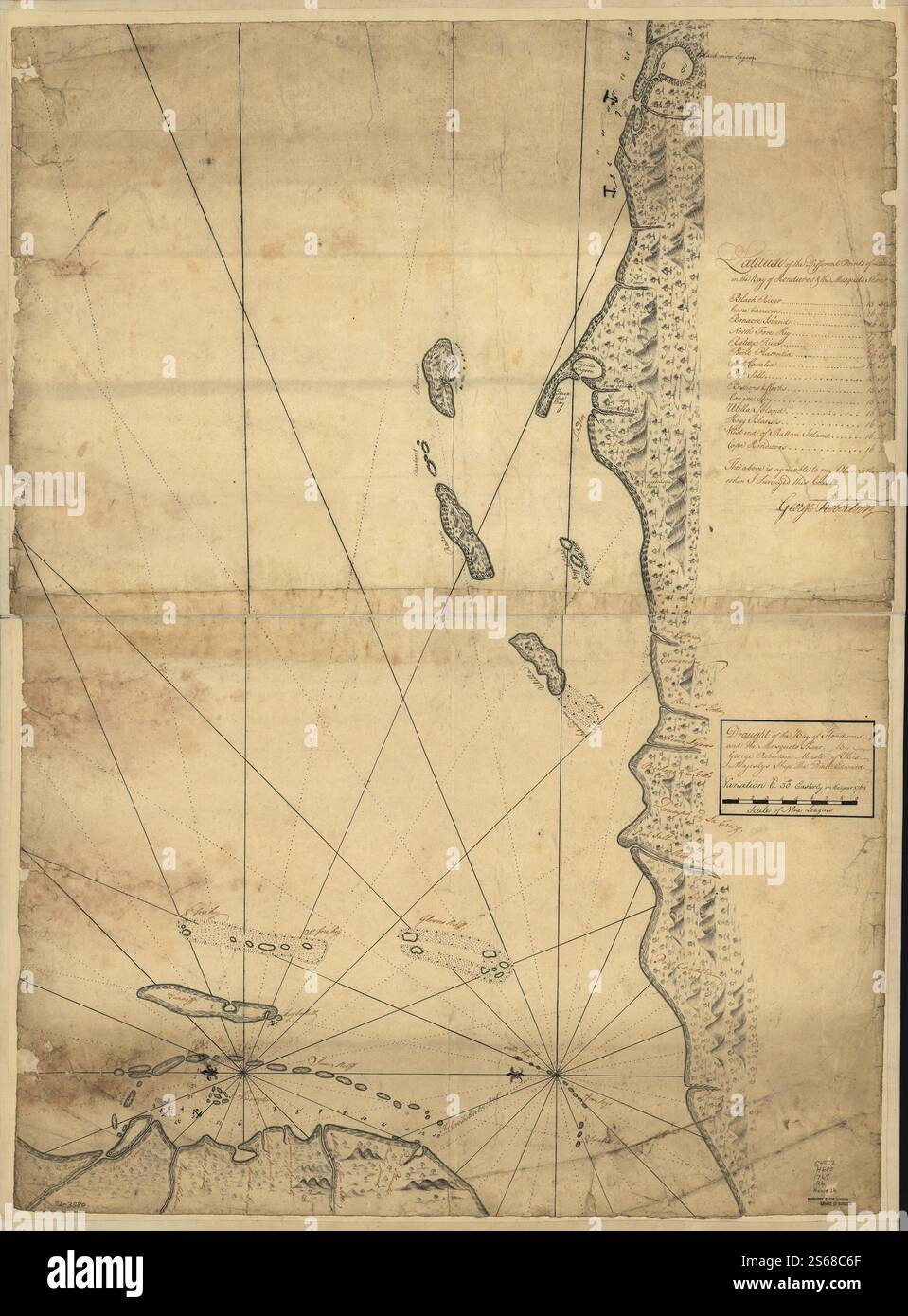 Draught of the Bay of Honduras and the Musqueto Shoar. 1764 by ...