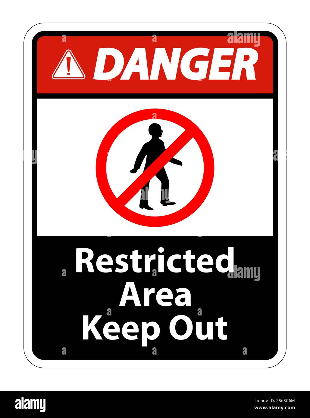 Restricted Area Keep Out Symbol Sign On White Background Stock Vector ...