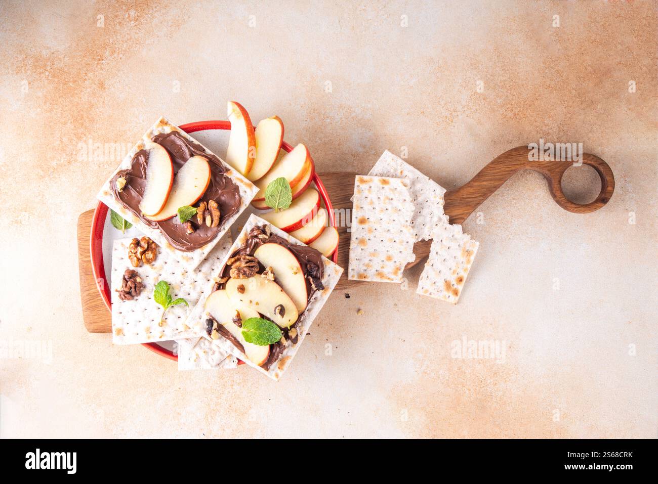 Charoset matzah sweet dessert sandwiches, fruit Hillel Sandwich with ...