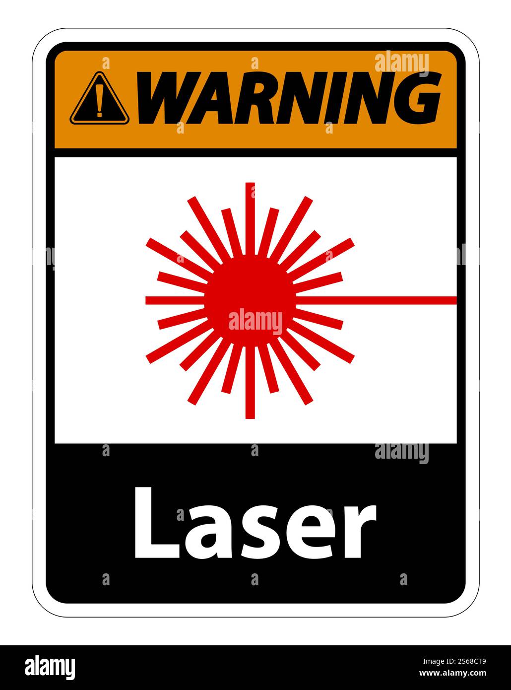 Warning Laser Symbol Sign Symbol Sign Isolate on transparent Background ...
