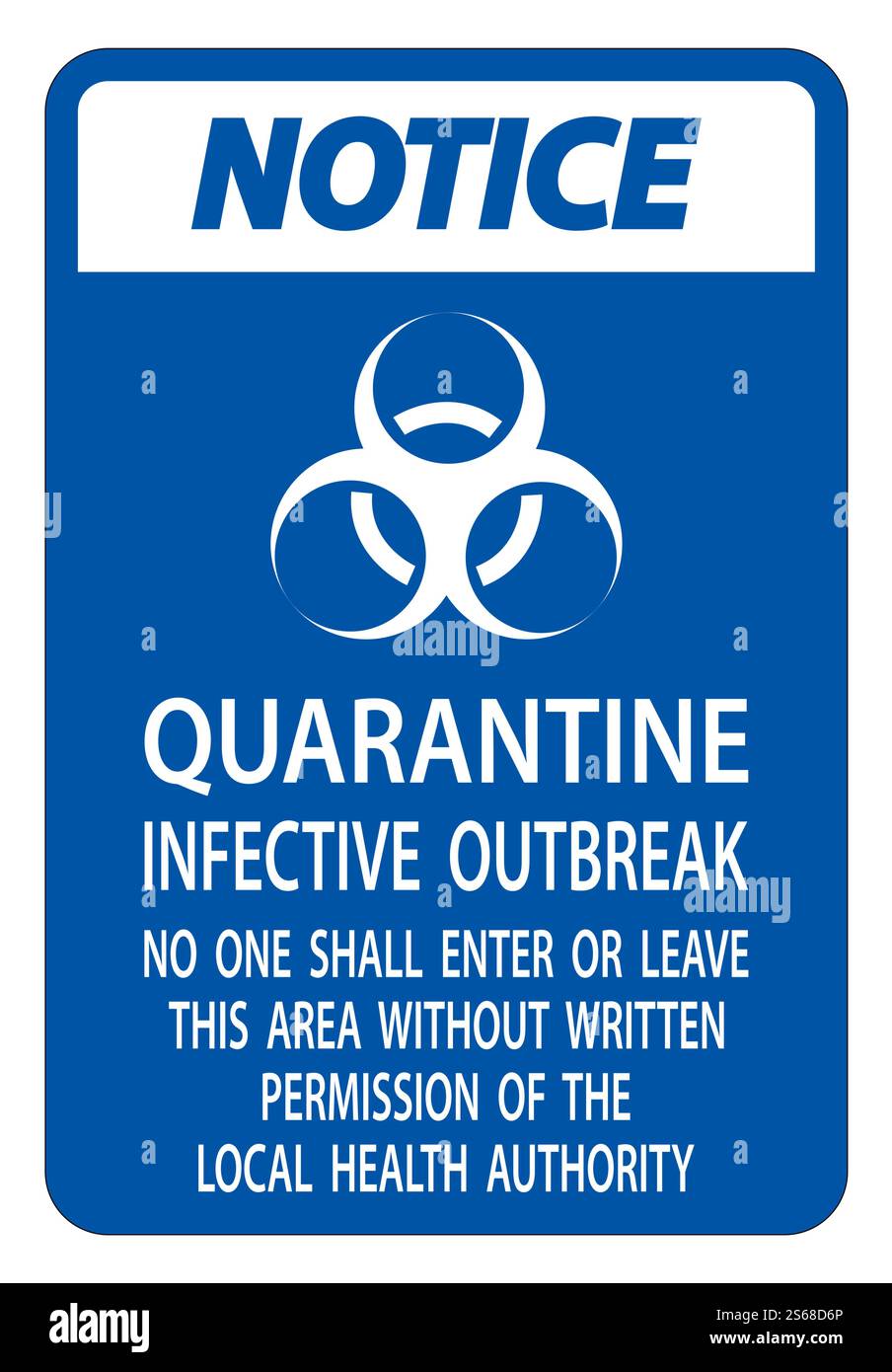 Notice Quarantine Infective Outbreak Sign Isolate on transparent ...