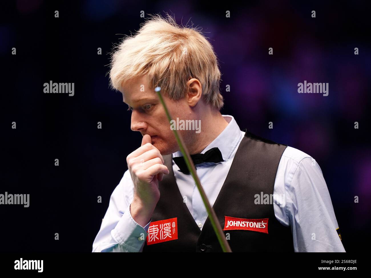 Neil Robertson during his match against Shaun Murphy (not pictured) on ...