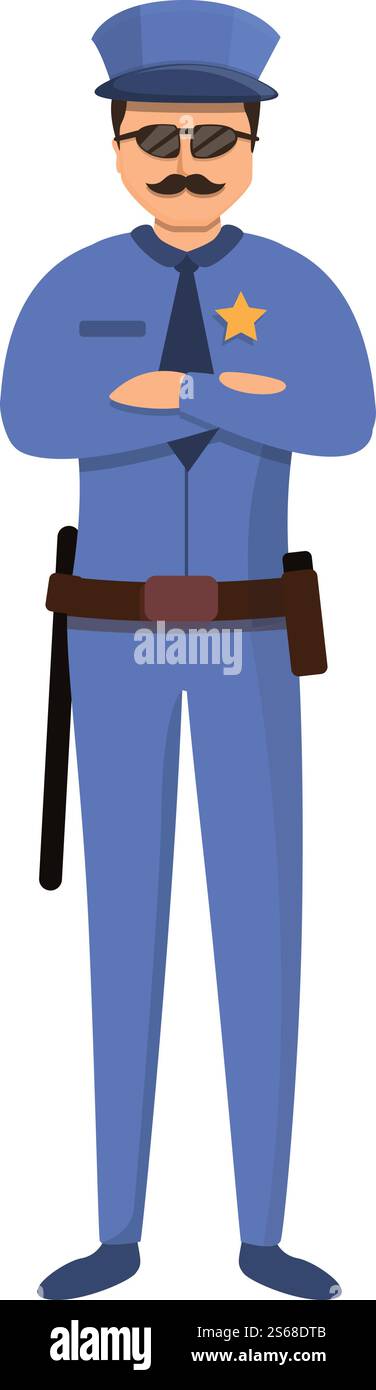 Prison police guard icon. Cartoon of prison police guard vector icon ...