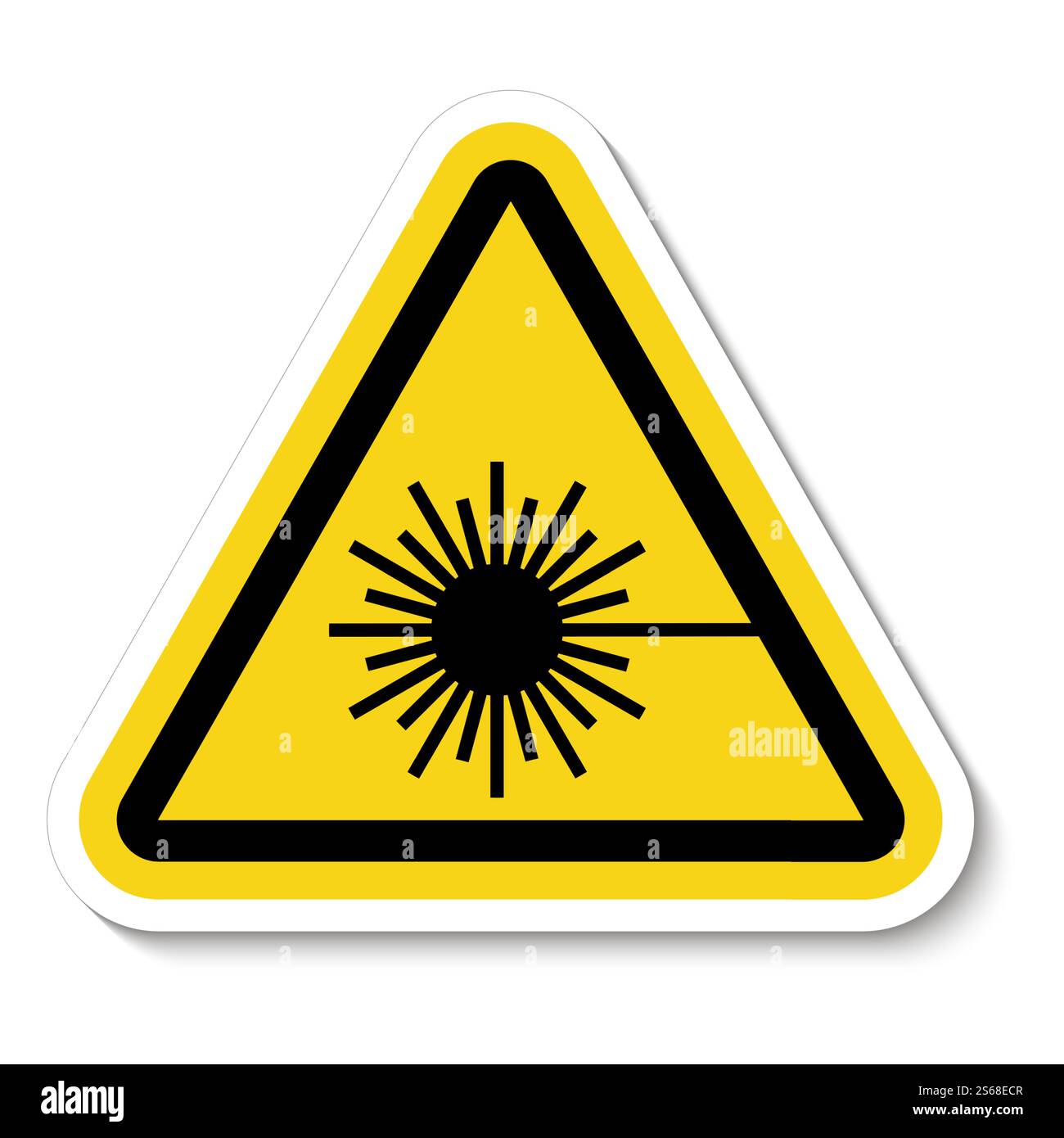 Beware Laser Beam Symbol Sign Isolate on White Background,Vector ...