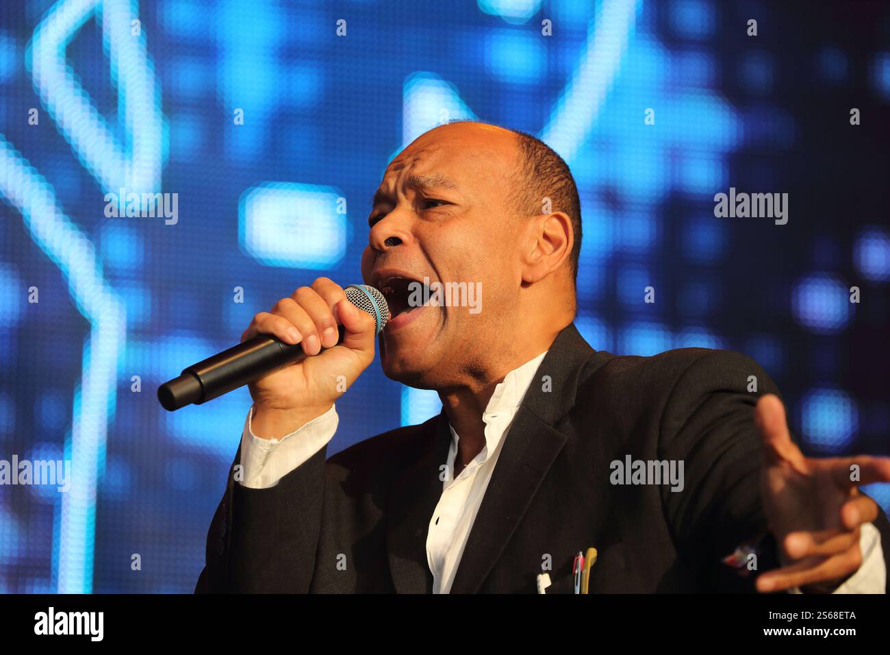 Singer Roland Gift performed at the Rewind South 80s Music Festival ...