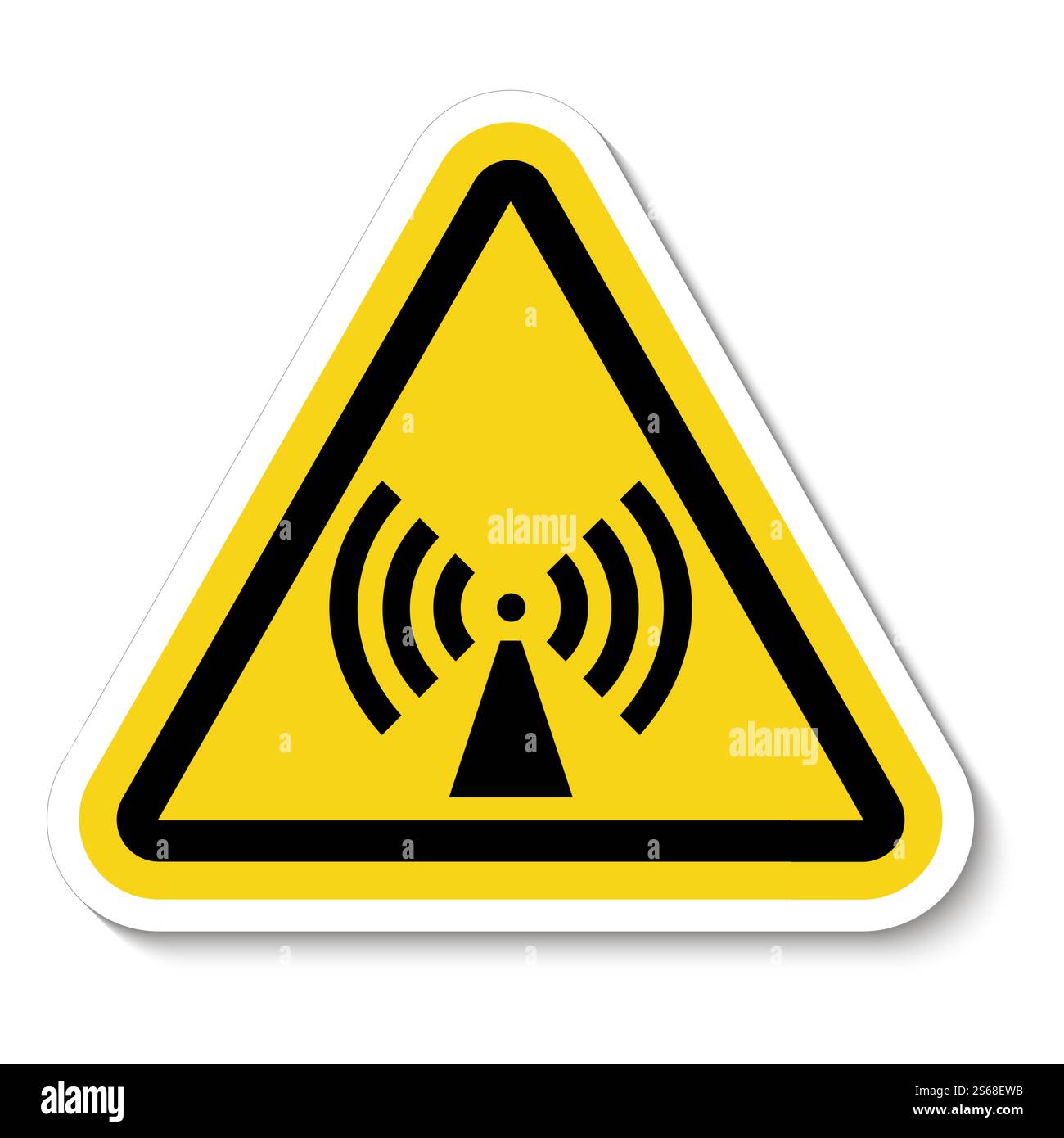 Beware Non-Ionizing Radiation Symbol Sign Isolate on White Background ...